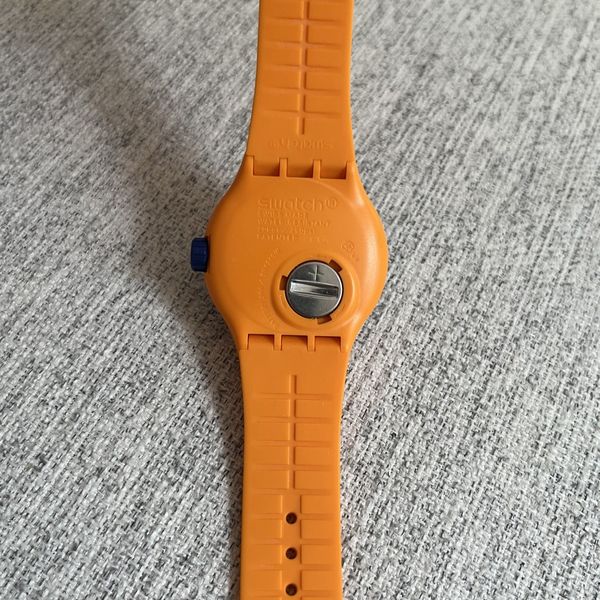 Swatch SUUO100 Serifos Dive Watch 200m - Orange Rare Swatch Dive Watch ...