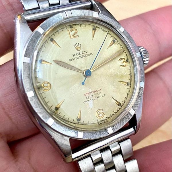 FS: 1954 Rolex Oyster Perpetual Semi Bubbleback 6103, Red OFFICIALLY ...