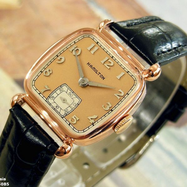 1941 Vintage HAMILTON MARTIN, Stunning SALMON Dial, Serviced, 1 Year ...
