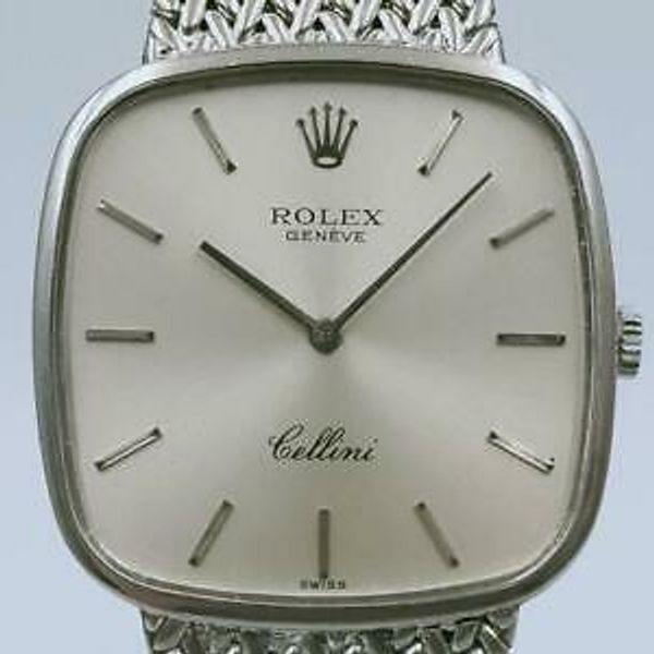 Authentic Vintage Rolex Cellini Ref 4114 18K White Gold Manual Winding ...