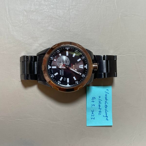 [WTS] Seiko 5 Sports SSA174J1 4R37 50th Anniversary Black Brown Automatic - $195 | WatchCharts ...