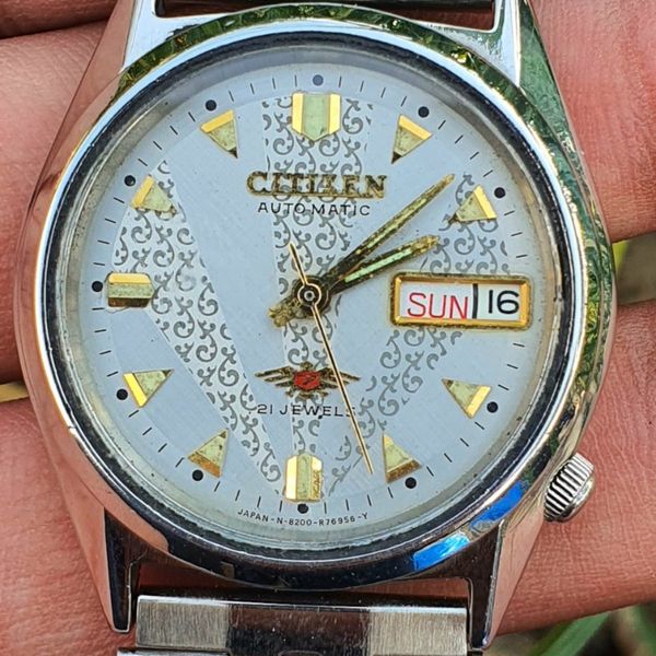 Vintage Citizen Automatic 21 Jewels Stainless Steel Gray Color Dial For ...