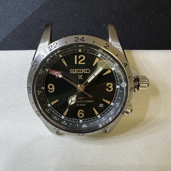 SEIKO SBEJ005 PROSPEX Alpinist Mechanical GMT Leather Strap Japan ...