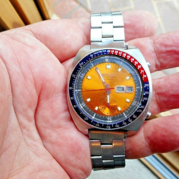 VINTAGE JAPAN SEIKO MANS WATCH AUTOMATIC 6139-6002 17 JEWEL CHRONOGRAPH ...