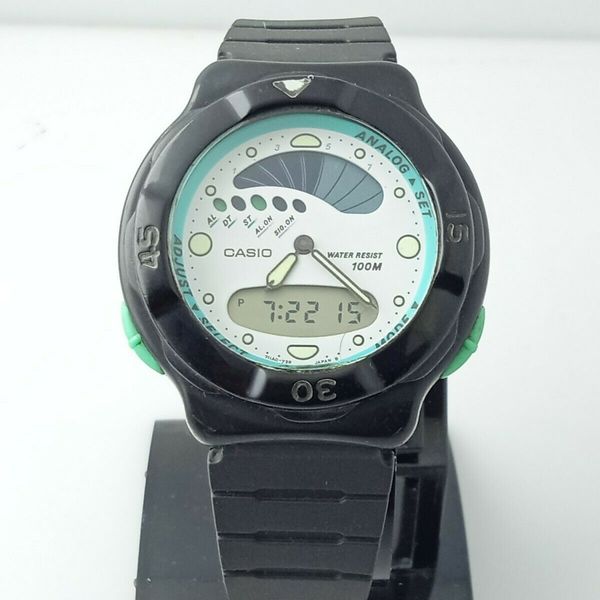 VINTAGE CASIO 749 SGT-100 NOS CHRONO LED DUAL DIGITAL WATCH ...