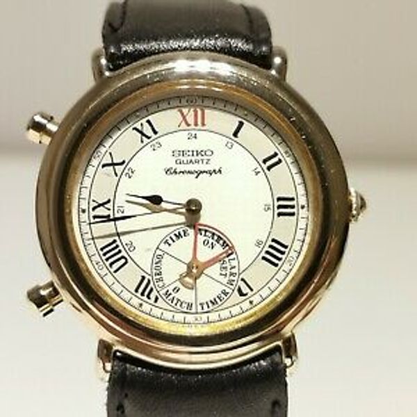 VINTAGE MEN'S QUARTZ ALARM CHRONOGRAPH WATCH "SEIKO" 8M25-6009 AGE OF DISCOVERY | WatchCharts ...