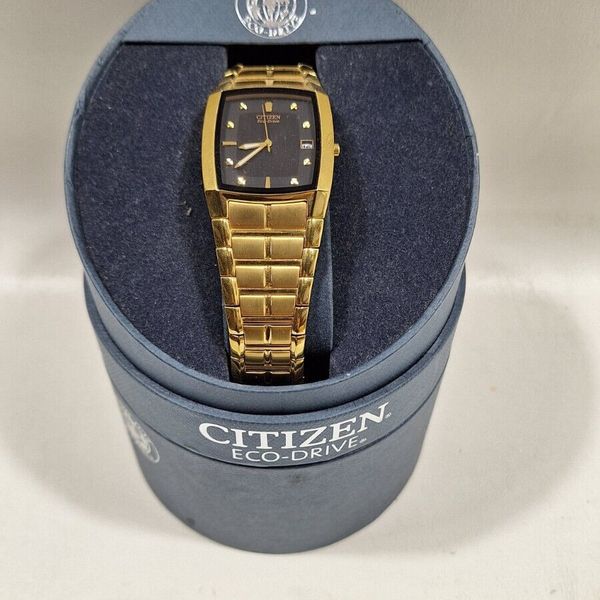 Citizen Eco-Drive Gold Square Thin Men's Watch | WatchCharts Marketplace
