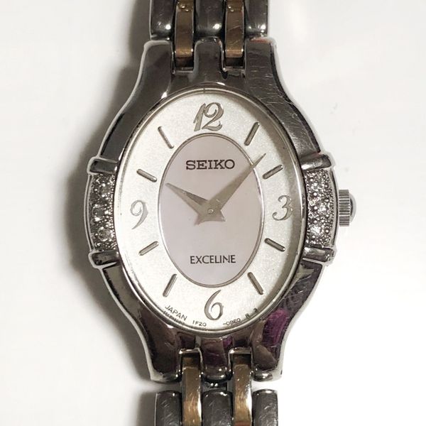 [New] [Used] SEIKO EXCELINE Watch Shell Dial / 6P Diamond Bezel Shell ...