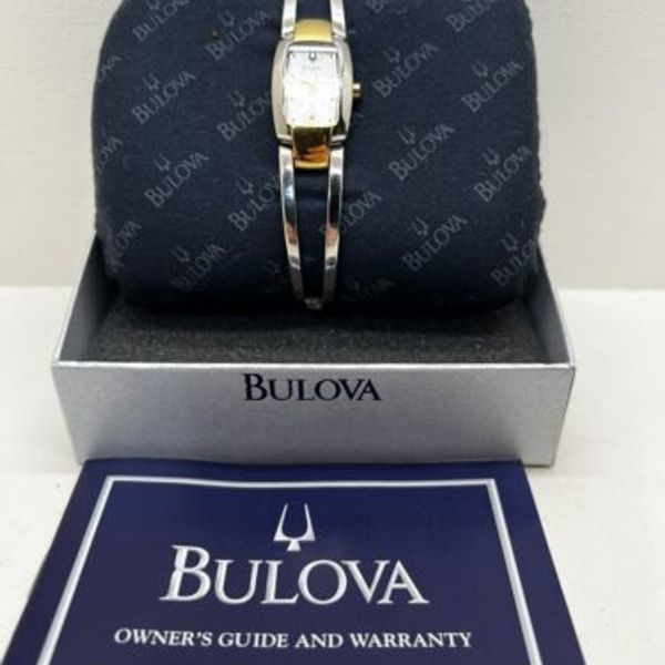 Bulova 98T81 Women's Silver Dial Two-Tone Steel Quartz Bangle Dress ...