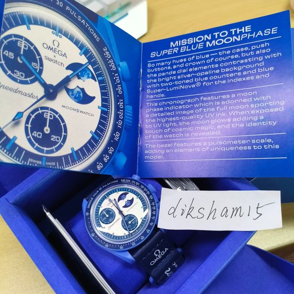 Swatch #Moons watch MISSION TO THE SUPER BLUE MOON PHASE | WatchCharts ...