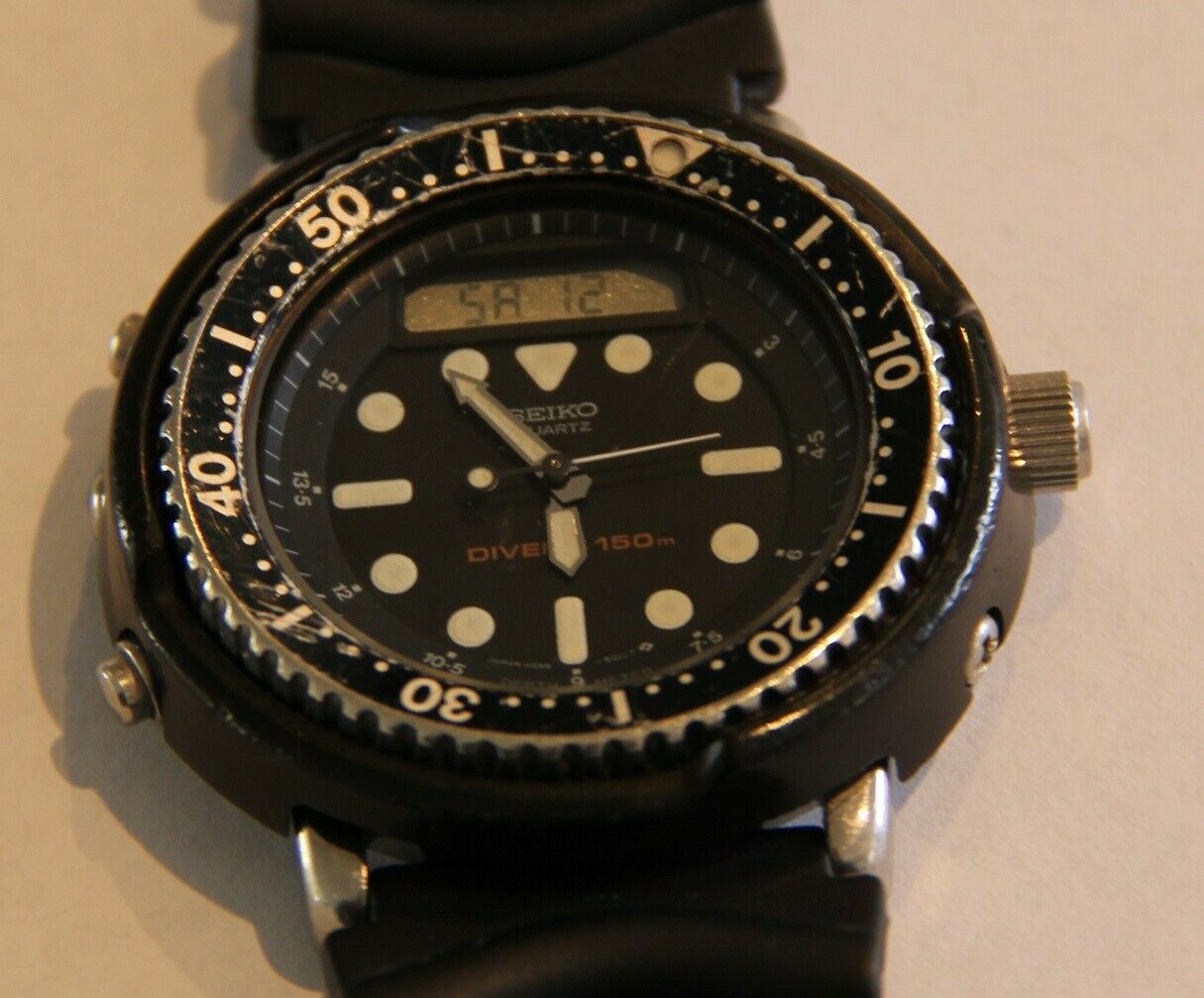 Seiko H558-5000 Arnie Quartz Diver 150m (Faulty) with Original Manual ...