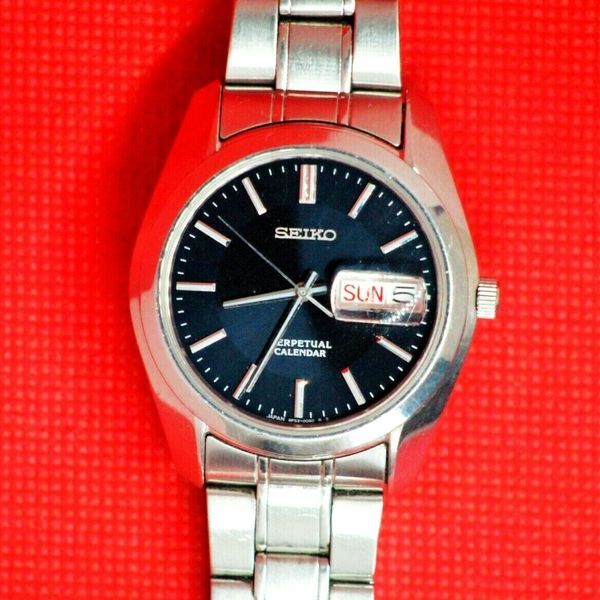 Seiko 8F33 0040 Perpetual Calendar WR 10 BAR, Stainless Steel, Deep Sea ...