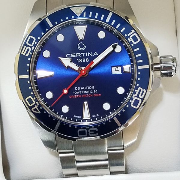 FS: Certina DS Action 300m Diver Watch Blue Dial Automatic Powermatic 80 | WatchCharts