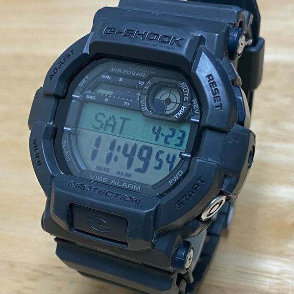Casio GD-350 G-Shock Men 200m Black Digital Vibration Alarm Chrono ...