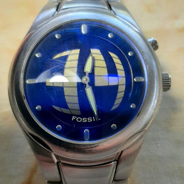 Rare Vintage Fossil Big Tic JR-8096 & Fossil Blue Flex Band - Both Run Great! | WatchCharts ...