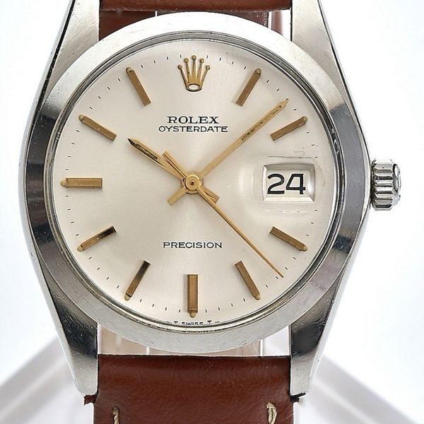 Rolex Oysterdate Precision â 1973â Rare Gents 35mm Vintage Watch ...