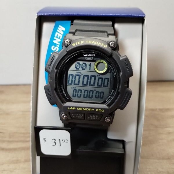 Casio Men's 100M WR Step Tracker Digital Watch - WS2100H-8AKC - BLACK ...