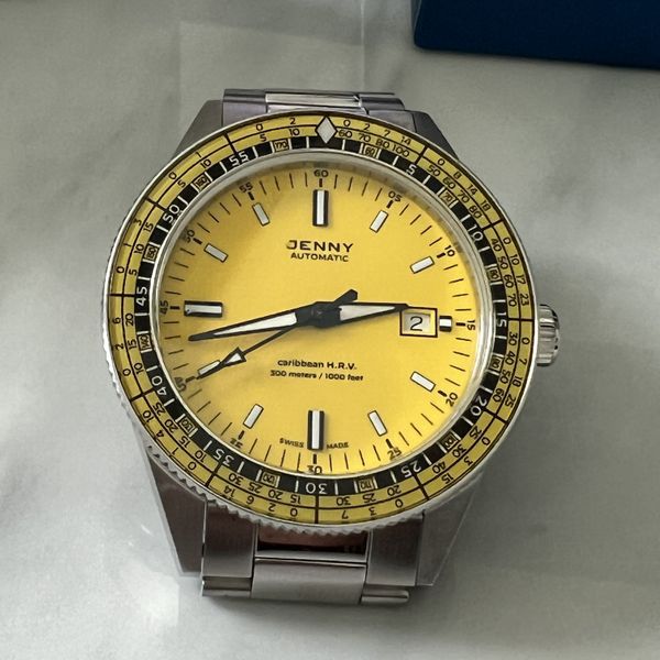 Jenny Caribbean Automatic Diver Yellow Dial | WatchCharts Marketplace