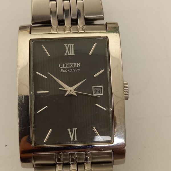 Citizen Eco-Drive Men's Watch Automatic Stainless Steel Rectangular ...