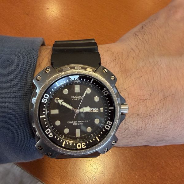 Casio MD-703 394 Tuna Diver Watch Vintage Rare 200m Japan parts/repair ...