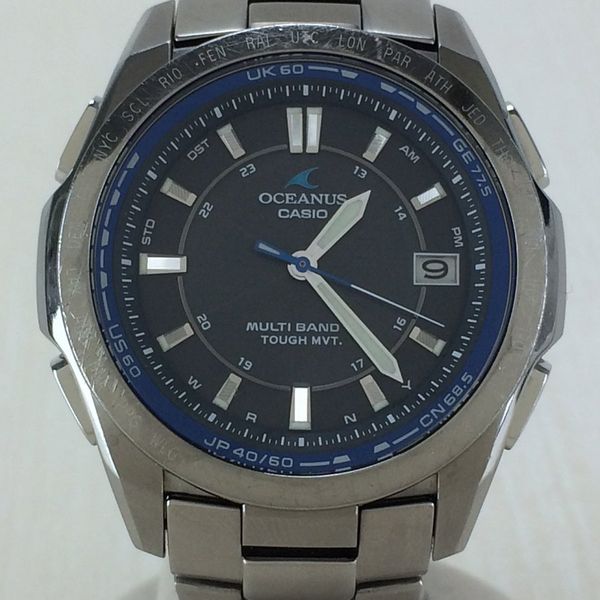 [Used] CASIO Solar Watch / Analog / Stainless Steel / BLK / SLV / OCW-T100 / No Frame / 190434 ...