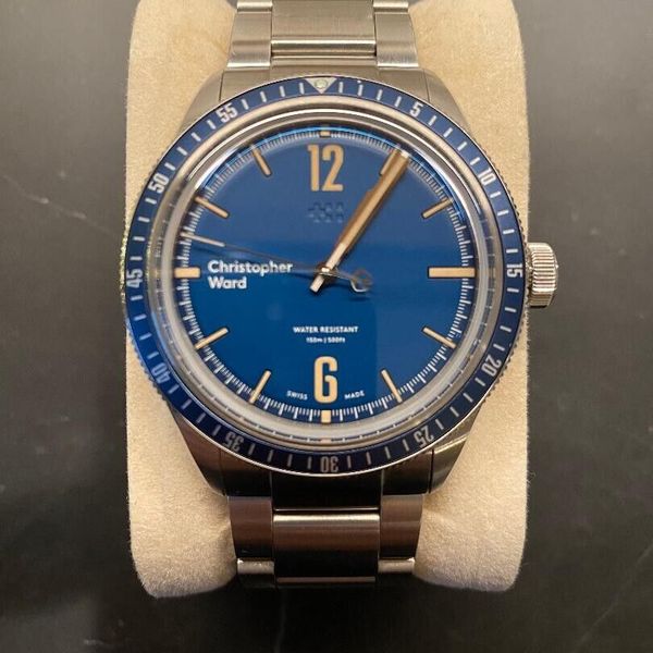 Christopher Ward C65 Trident Blue Manual Wind 41mm Case x 22mm ...
