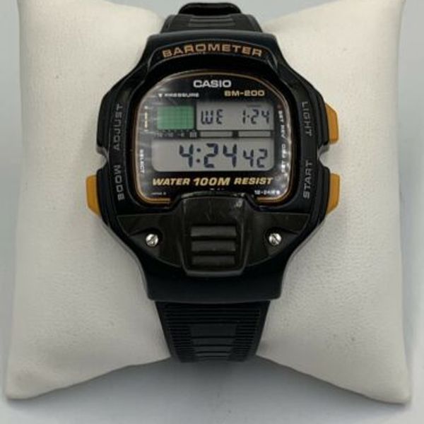 RARE Vintage Casio BM-200W Barometer Men’s Watch Runner SPORT 90s ...
