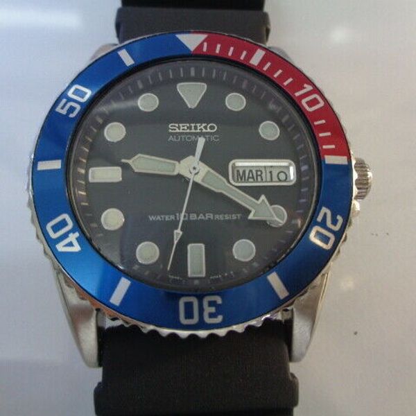 Seiko Diver Mens Watch Day & Date Auto 7S26-0040 Blue Dial SKX033 SN ...