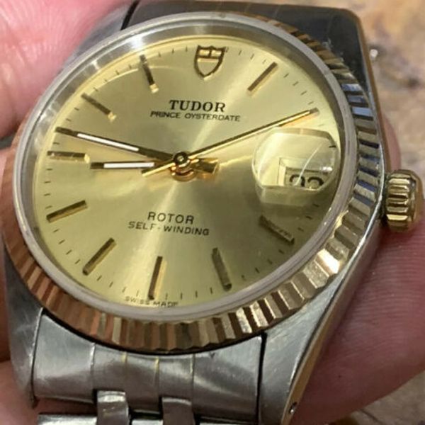 Tudor Prince Oysterdate Rotor Self Winding Two Tone Steel Watch 34mm ...
