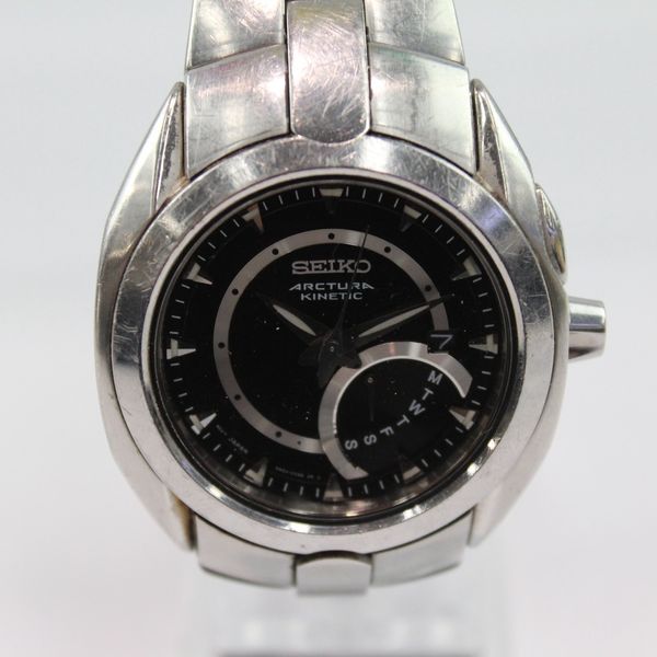 Seiko Kinetic Arctura Watch 5M54-0AB0 Kinetic Quartz UNTESTED ...