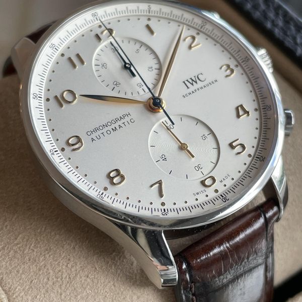 Fs: IWC 2020 LNIB PORTUGUESE CHRONOGRAPH SILVER DIAL 371604 BOX ...