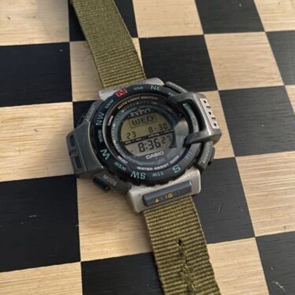 RARE Vintage Casio Pathfinder PAT-40 Altimeter Compass Digital Men’s ...