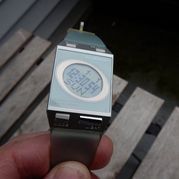 Rare Vintage 1990's Casio FS-00 Illuminator Film Watch. Data Bank Mint ...