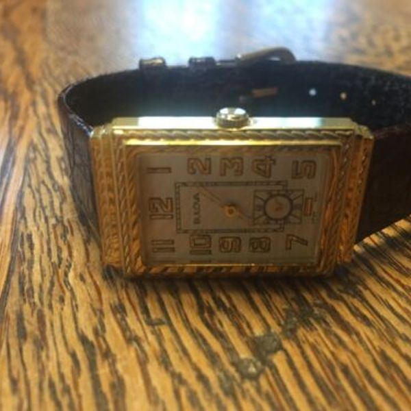 SWISS MADE! 992 BULOVA (97A11) RECTANGULAR (SINATRA STYLE!) QUARTZ ...