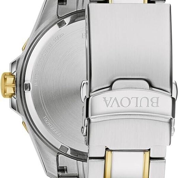 Bulova Marine Star Men's Quartz Blue Dial Calendar Two Tone Watch 43mm ...