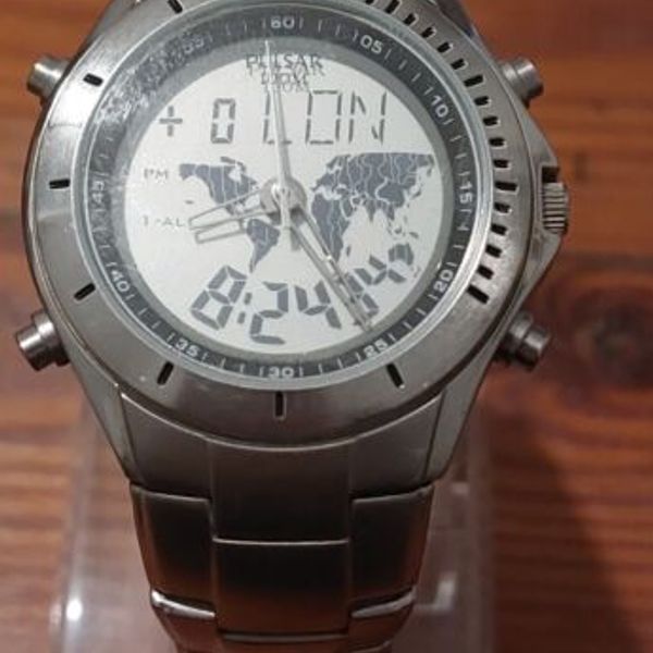 Rare Pulsar By Seiko Menâ s Chronograph Analogue/Digital Watch NX04 ...