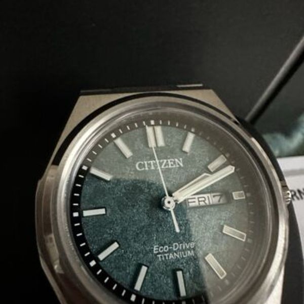 Citizen Eco Drive AW0130-85XE Super Titanium Green Brand New ...