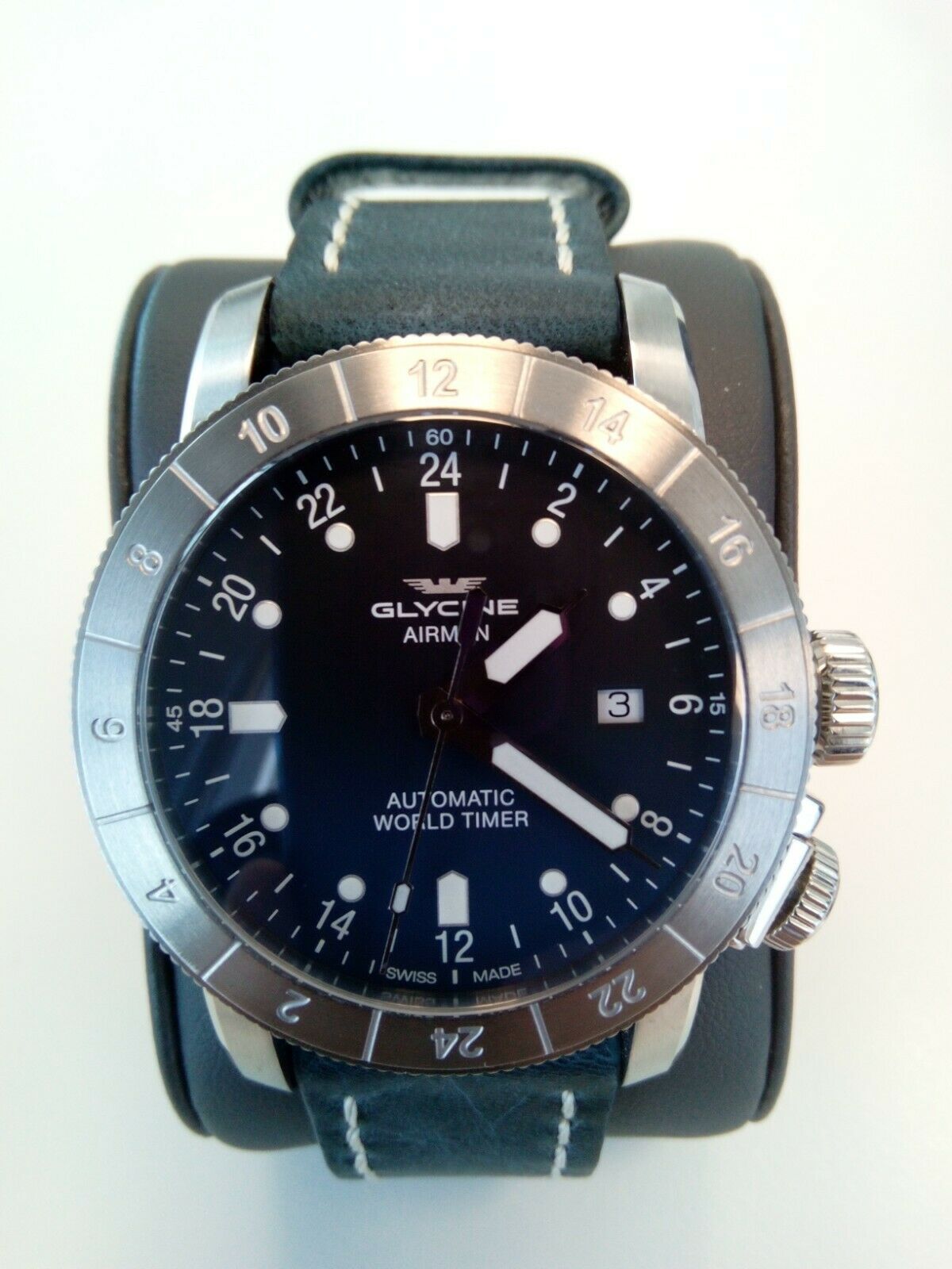 Glycine Airman Purist 24 hour Automatic Watch - GL0057 - A1 condition ...