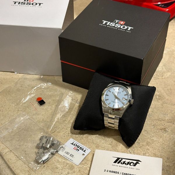 Tissot Gentleman Powermatic 80 Automatic Ice Blue Dial Watch T127.407.11.351.00 | WatchCharts ...