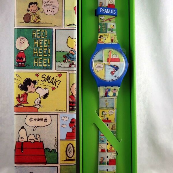 Swatch Peanuts 41mm SMAK! SO28Z108 Watch Lucy Snoopy MIB | WatchCharts