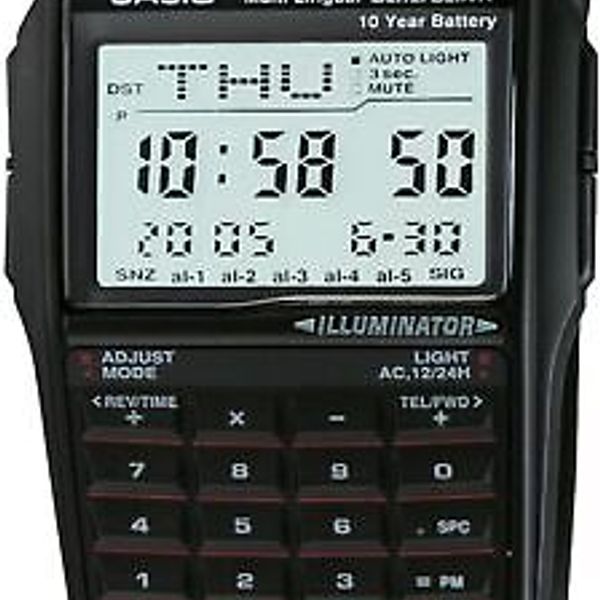 Casio Men's DBC32-1A Data Bank Black Digital Watch | WatchCharts ...