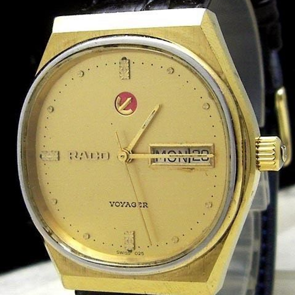 RADO VOYAGER Watch Vintage Mechanical Automatic Day-date Round Black ...