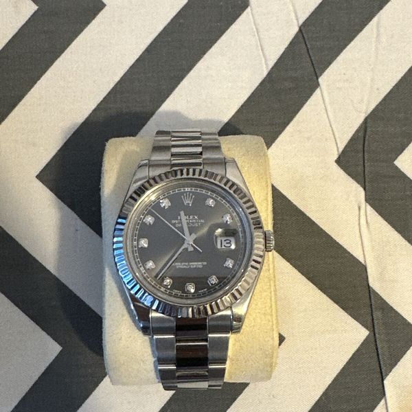Rolex Datejust 41 Rhodium Diamond Dot Dial | WatchCharts Marketplace