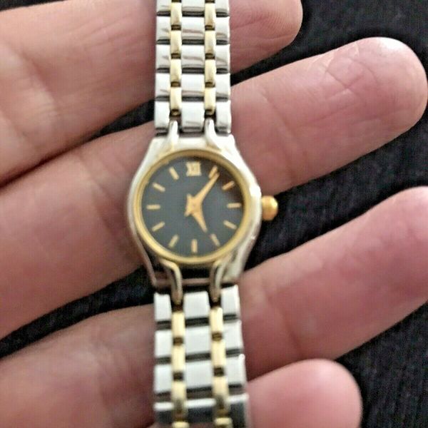 Women's Citizen Quartz Watch Silver Gold Tone Mini Face Link Band ...