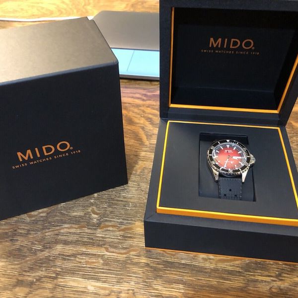 Mido Ocean Star Automatic Men's Dive Watch Red Gradient Dial ...