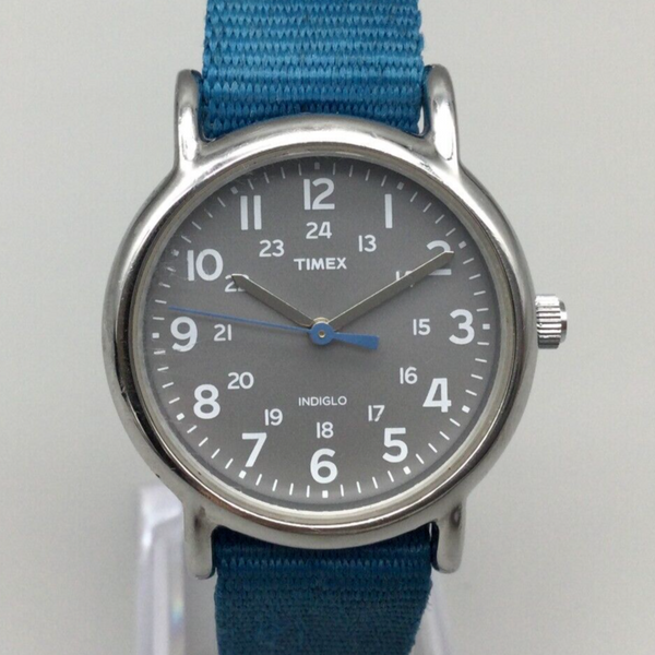 Timex Weekender Watch Women Silver Tone Gray Dial Indiglo 31mm New ...
