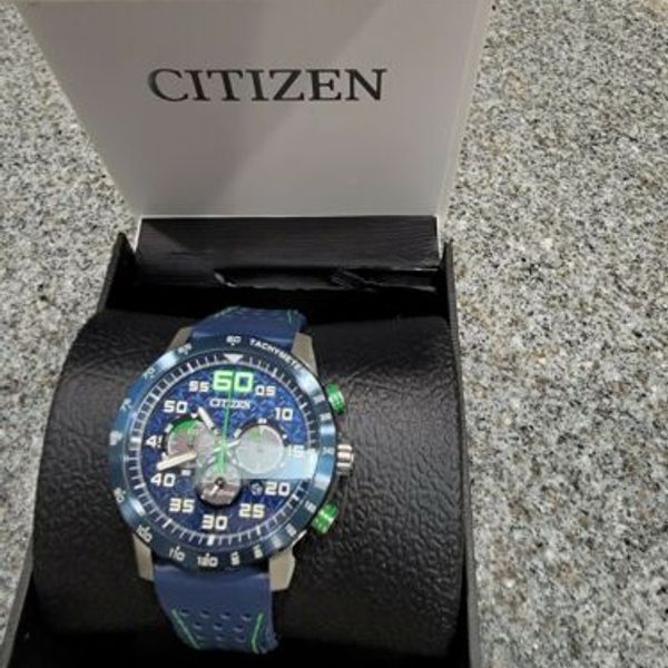 New! Citizen CA4438-00L Men's Eco-Drive Primo Blue Dial Chronograph ...