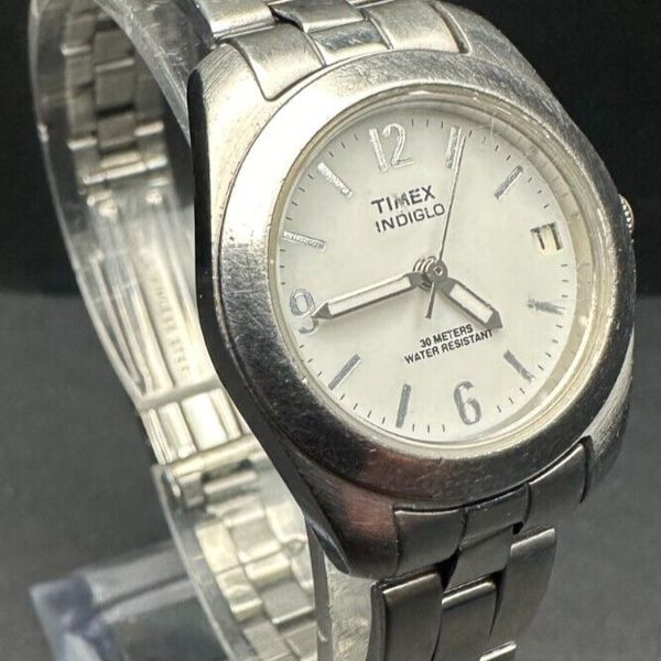Vintage Timex Indiglo Analog Watch WR30M - Untested - May Need Battery ...