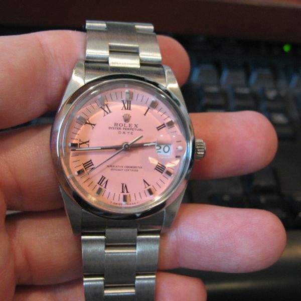 Fs: Rolex 34mm stainless steel "date" cotton candy pink dial | WatchCharts