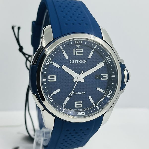Citizen Men's Eco-Drive Weekender Blue Polyurethane 44mm WR100 Watch ...